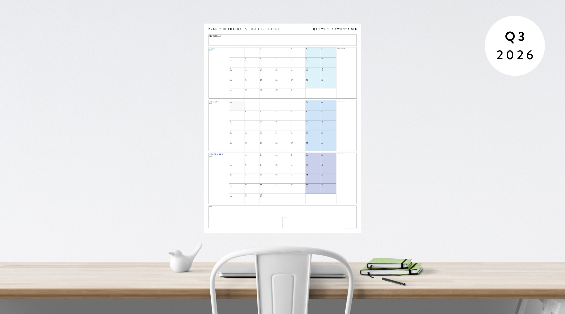2024 QUARTERLY WALL CALENDARS - Plan The Things
