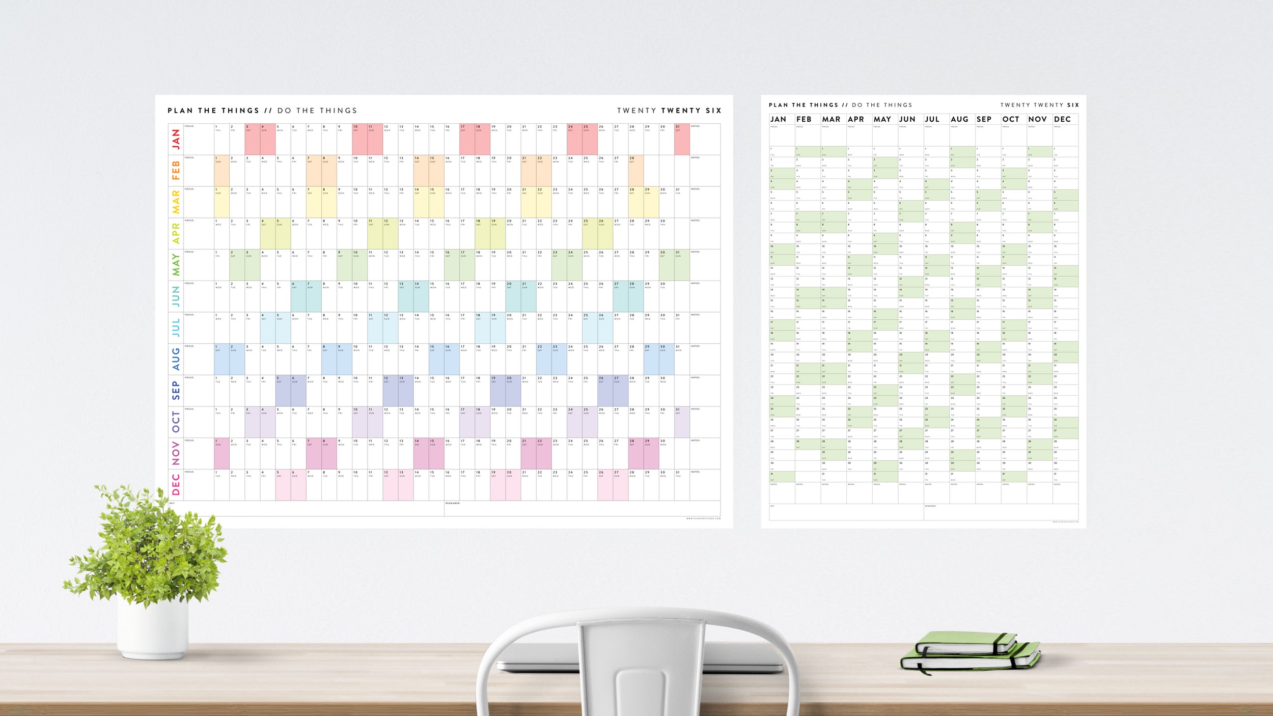 2026 GIANT WALL CALENDARS / PLANNERS - Plan The Things