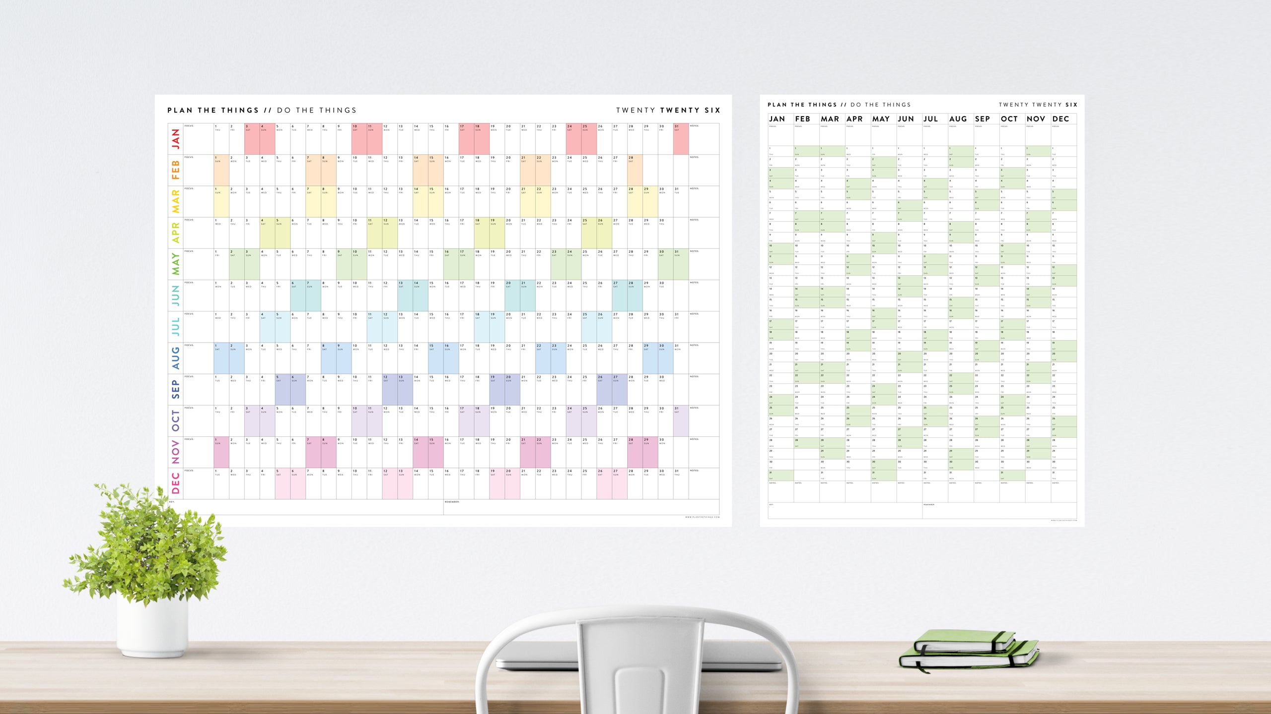 2026 GIANT WALL CALENDARS / PLANNERS - Plan The Things