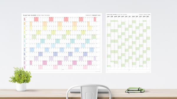 2026 GIANT WALL CALENDARS / PLANNERS - Plan The Things