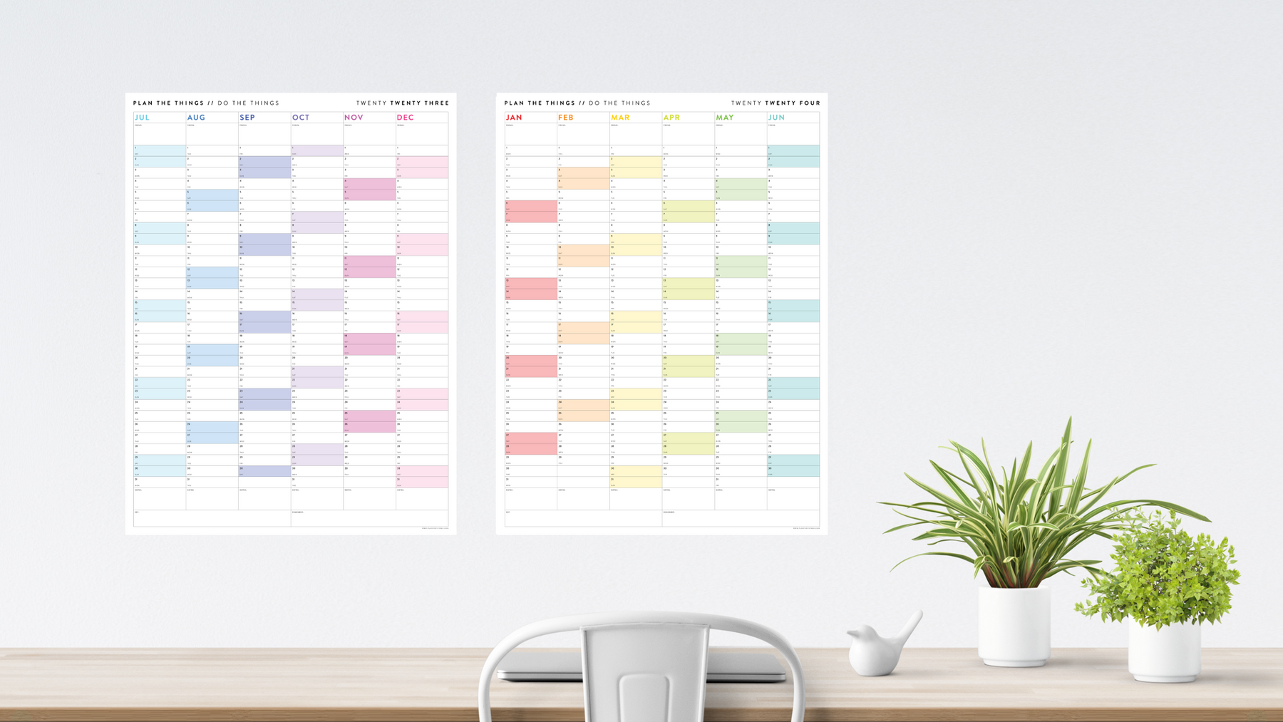 SIX MONTH CALENDARS - Plan The Things