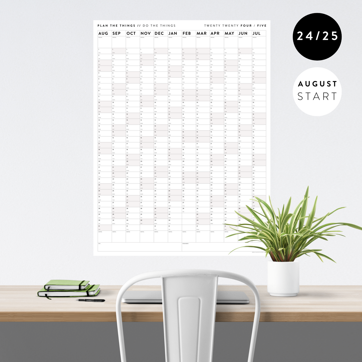 ACADEMIC WALL CALENDARS - Plan The Things
