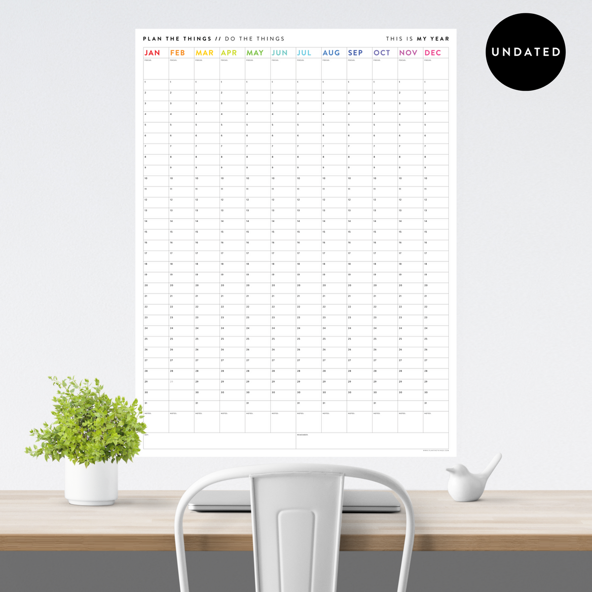 2021 LARGE WALL CALENDARS - Plan The Things
