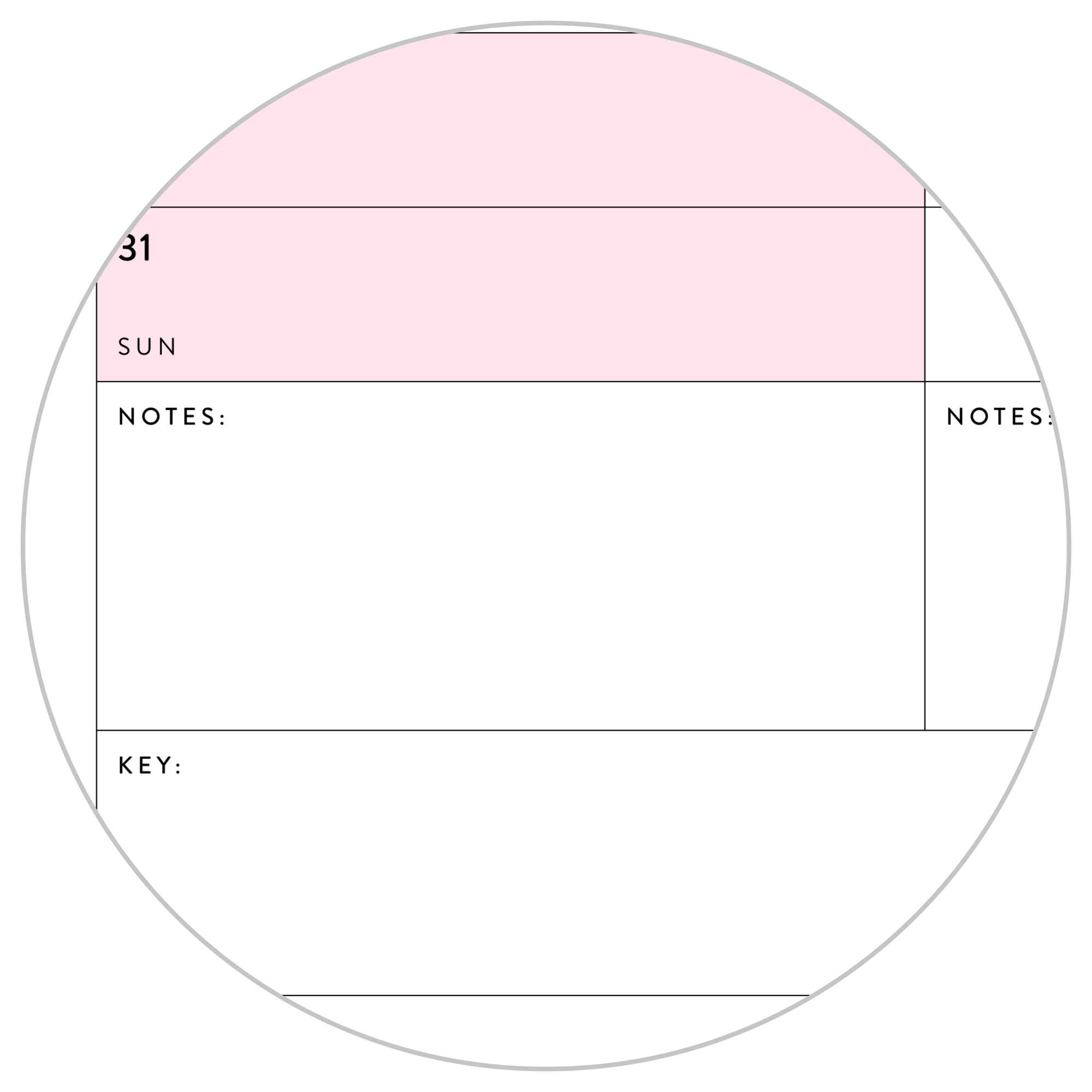 PRINTABLE SIX MONTH 2025 WALL CALENDAR SET WITH PINK WEEKENDS - INSTAN ...