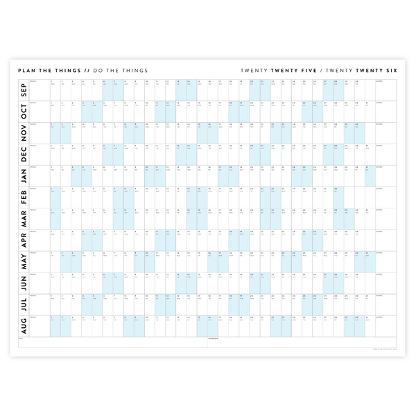 2025 - 2026 SEPTEMBER START ACADEMIC / MID-YEAR WALL CALENDARS - Plan ...