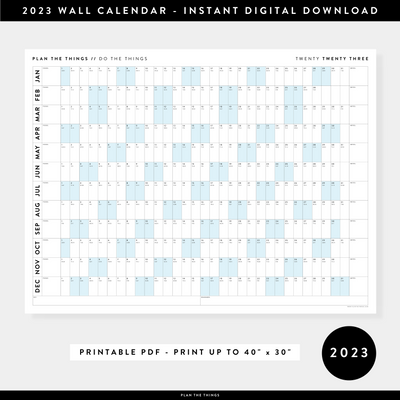 2023 GIANT WALL CALENDARS - Plan The Things