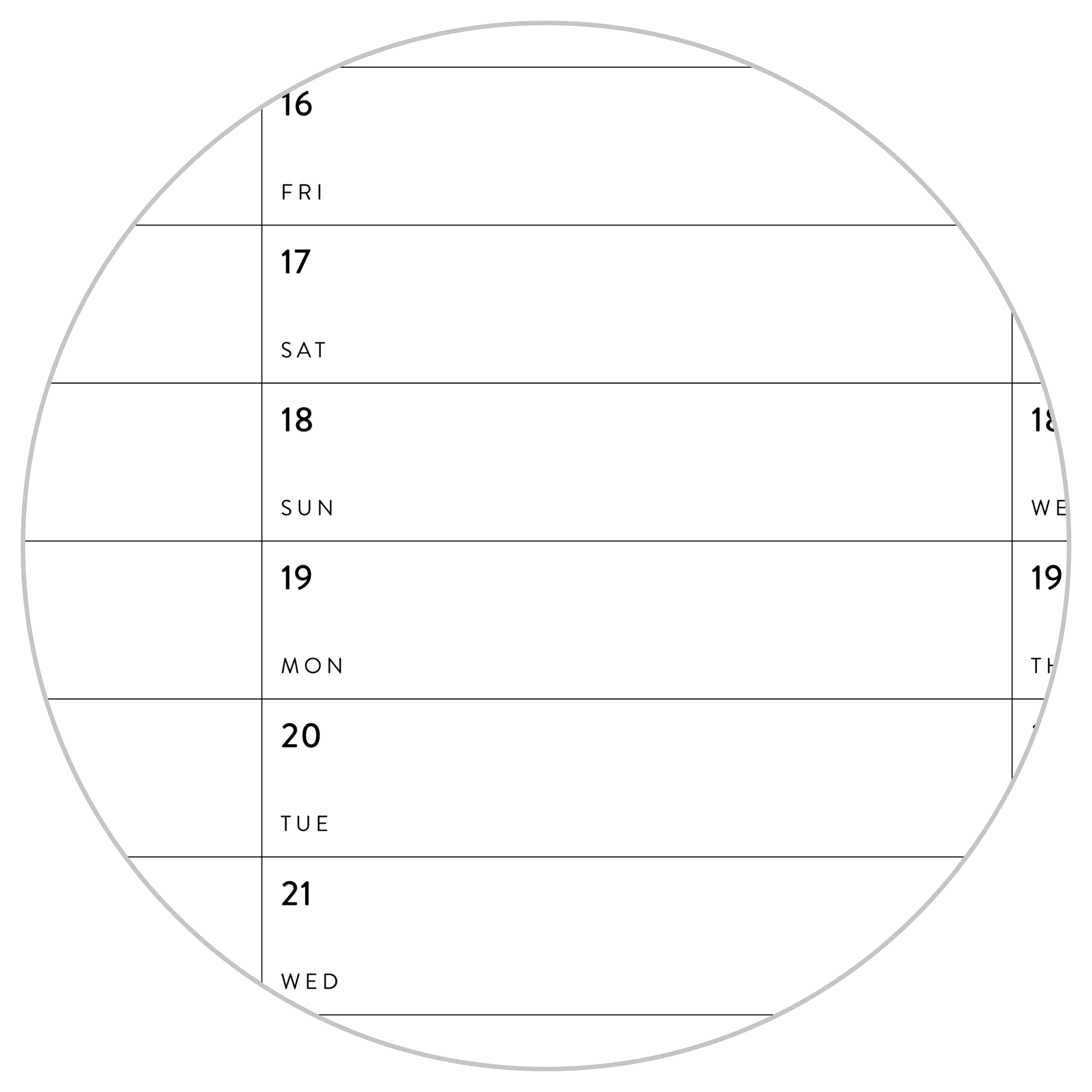 SIX MONTH 2026 GIANT WALL CALENDAR (JANUARY TO JUNE) MINIMAL / CLEAR ...