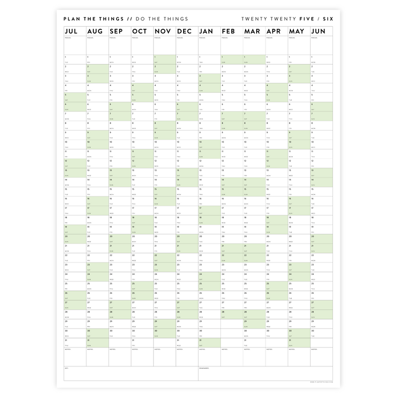 2025 - 2026 JULY START ACADEMIC CALENDARS / MID-YEAR WALL PLANNERS ...