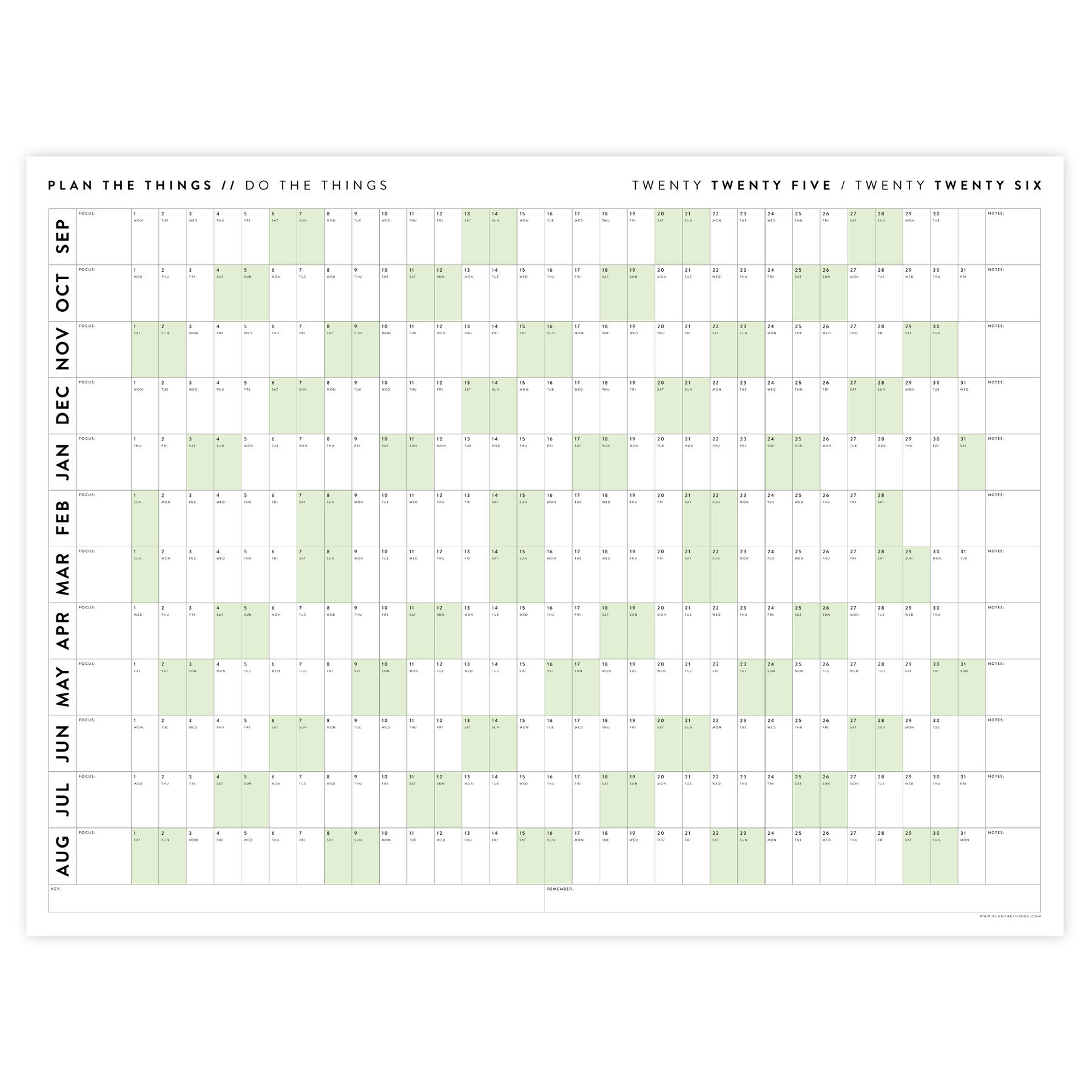 2025 - 2026 SEPTEMBER START ACADEMIC / MID-YEAR WALL CALENDARS - Plan ...