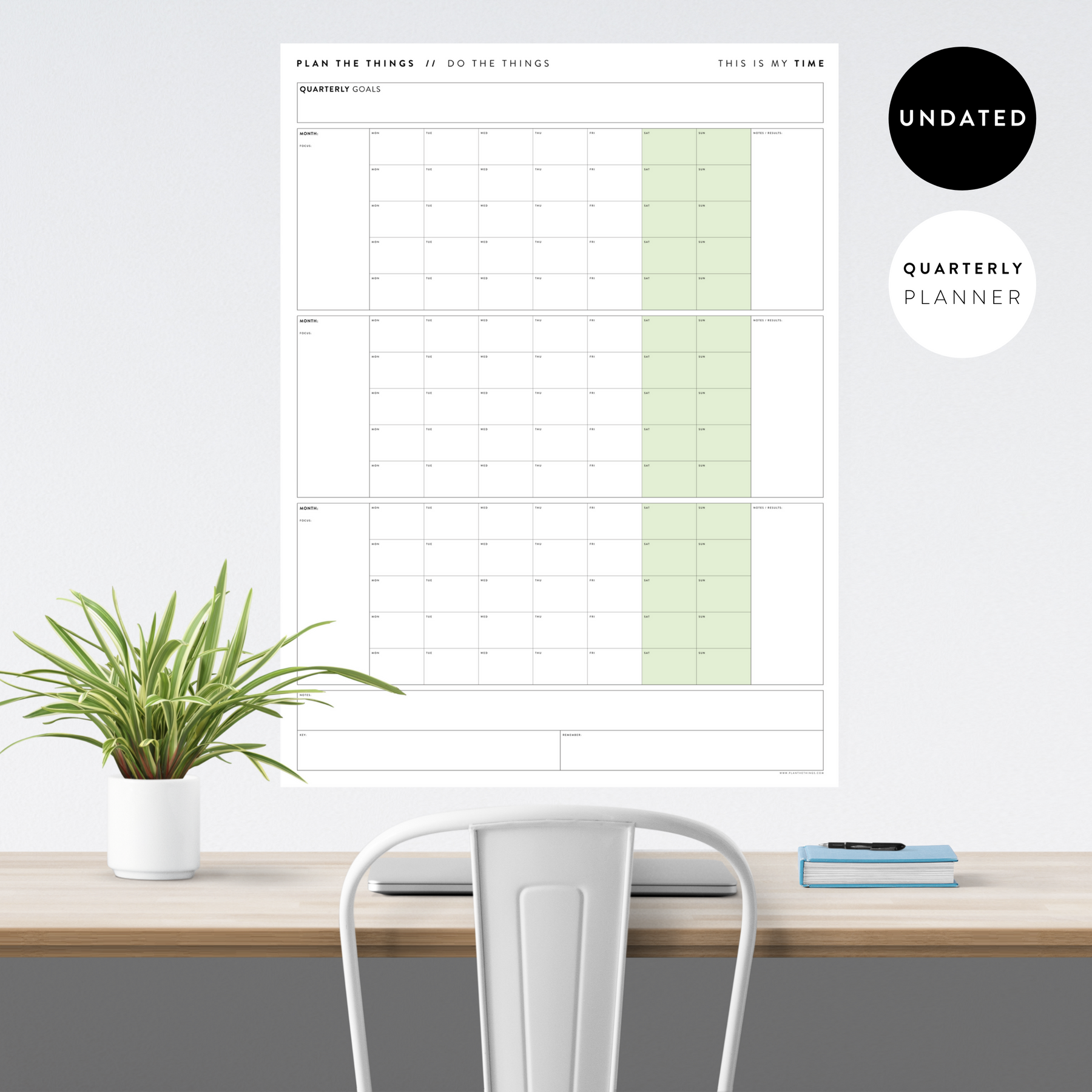 UNDATED CALENDARS - Plan The Things