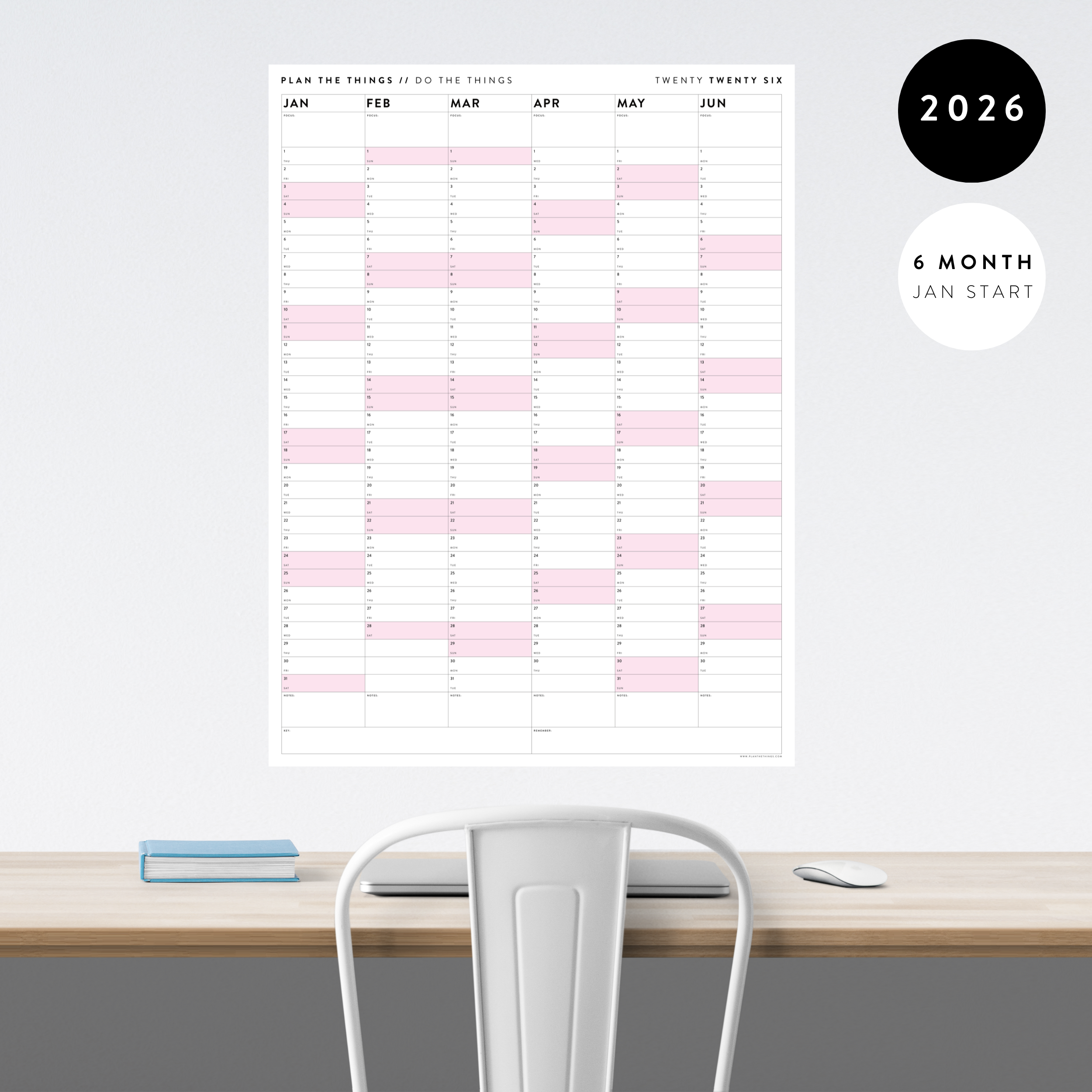 Plan The Things | Super-Functional Wall Calendars + Digital Planners