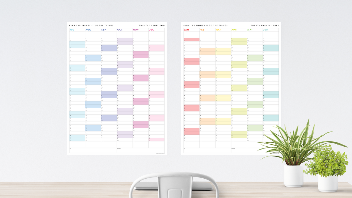 ANNUAL WALL CALENDARS - Plan The Things