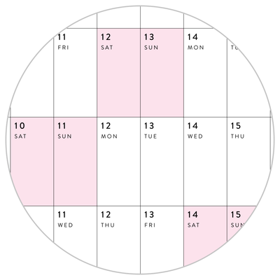 PRINTABLE 2026 HORIZONTAL WALL CALENDAR WITH PINK WEEKENDS - INSTANT D ...