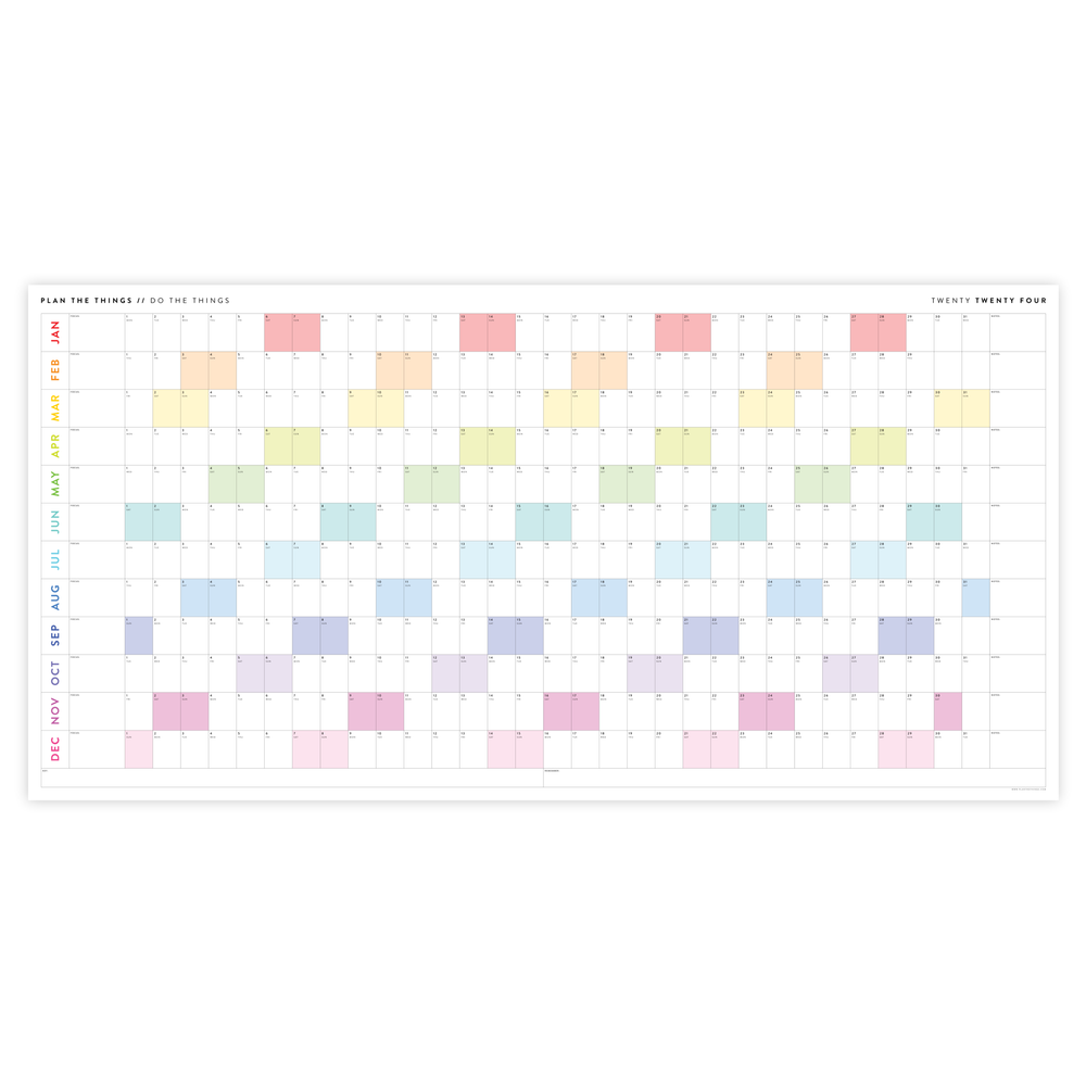 PRINTABLE MASSIVE 2024 ANNUAL CALENDARS // INSTANT DOWNLOAD - Plan The ...