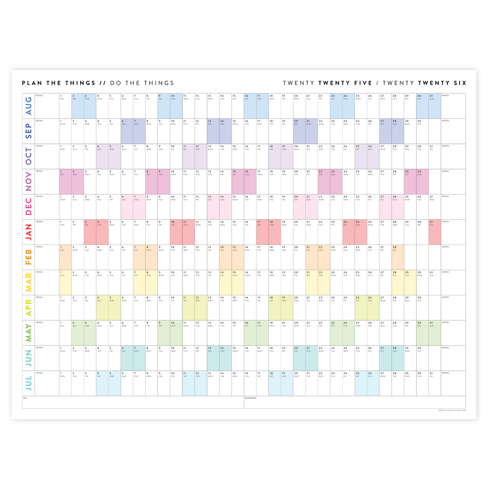 PRINTABLE 2025 - 2026 ACADEMIC CALENDARS (AUGUST START) // INSTANT DOW ...
