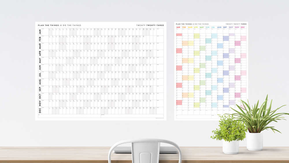 2023 GIANT WALL CALENDARS - Plan The Things