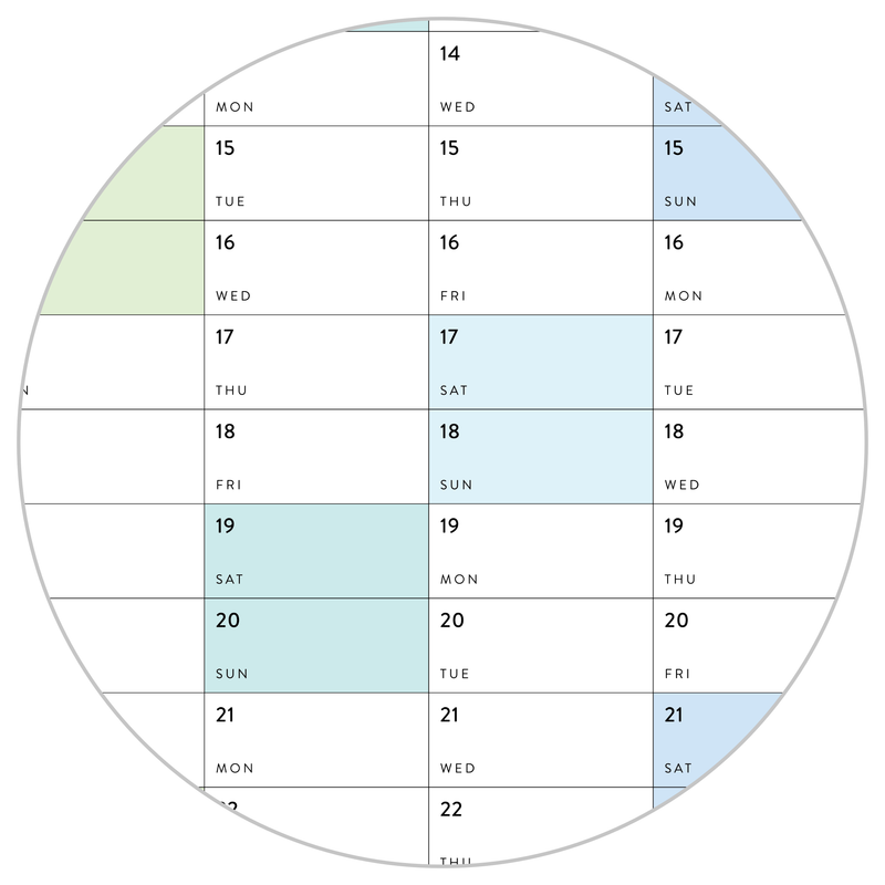 GIANT 2026 ANNUAL WALL CALENDAR | VERTICAL WITH RAINBOW WEEKENDS - Plan ...